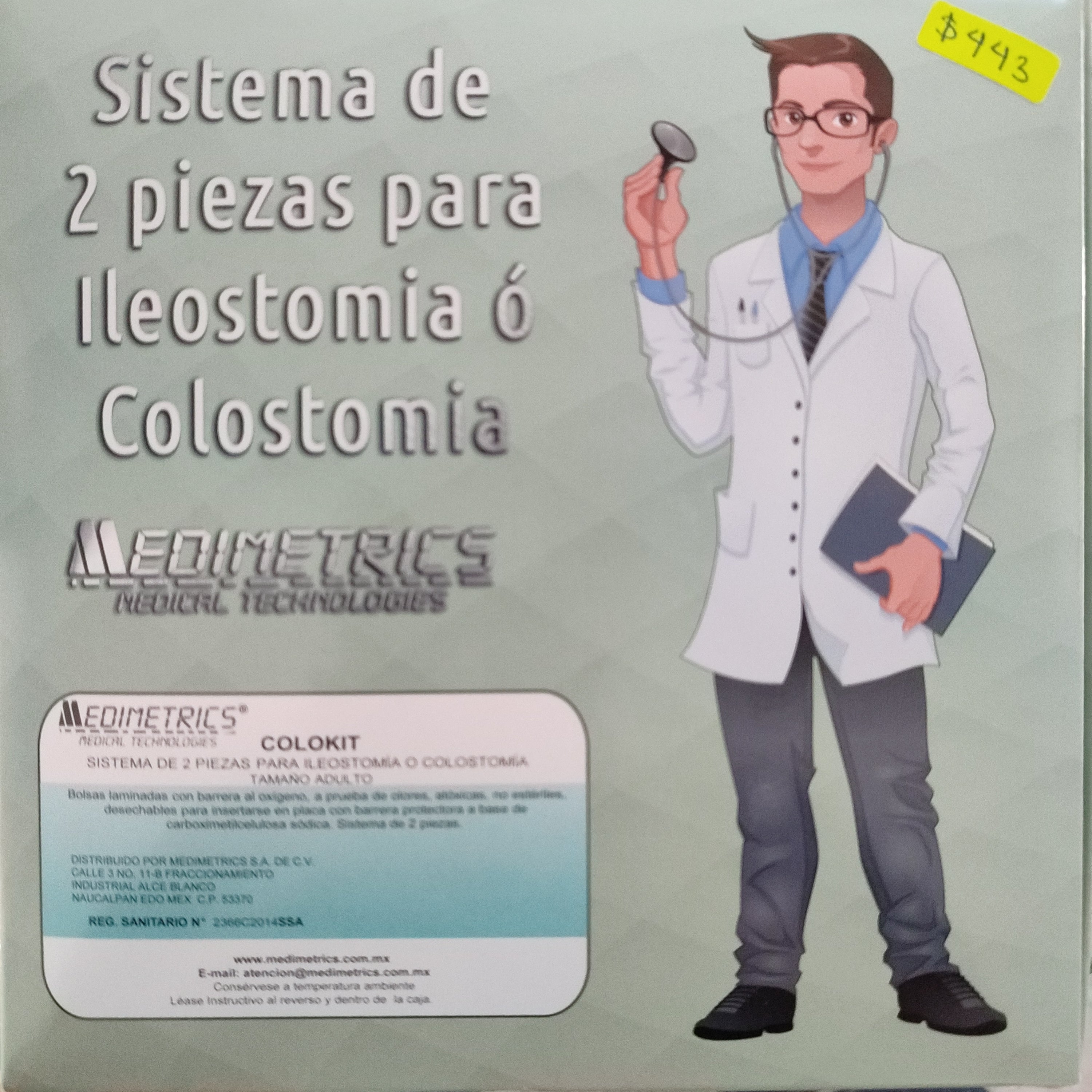 Sistema de 2 piezas para ilestomia ó colostomia Mca. Medimetrics ...